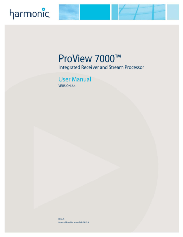 Harmonic ProView 7000 User Manual | Manualzz