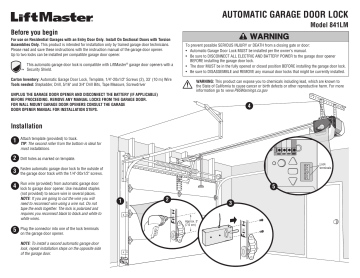 Chamberlain 841LM Manual | Manualzz