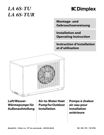 Dimplex LA 6S-TU Installation And Operating Instructions Manual | Manualzz