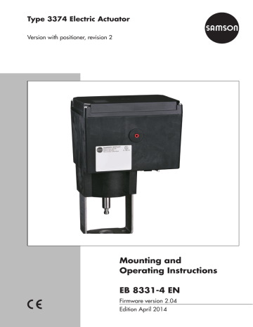 Samson 3374 Mounting And Operating Instructions | Manualzz