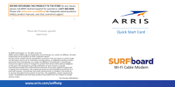 Arris G36 - User Guide, Quick start Guide