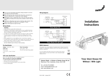 Zehnder Rittling Timer Installation Instructions | Manualzz