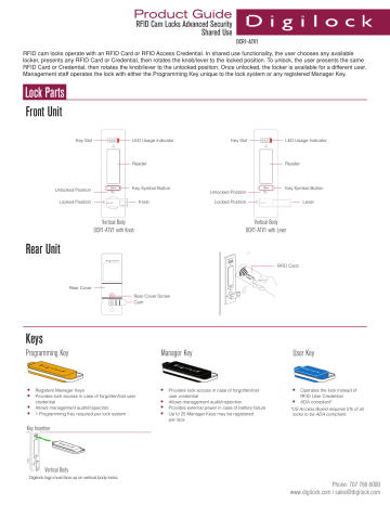 Digilock DCR1-ATV1 Product Manual | Manualzz