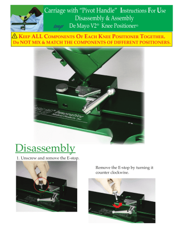 IMP De Mayo V2 Knee Positioner Instructions For Use | Manualzz