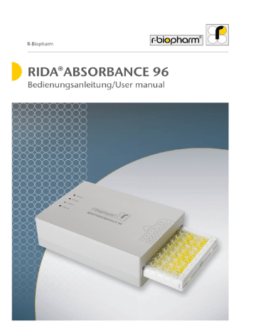 R-Biopharm RIDA ABSORBANCE 96 Bedienungsanleitung | Manualzz