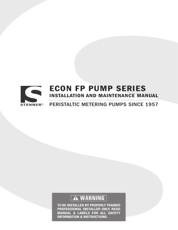 Stenner ECON FP Serie, ECON FP E20PHH, E20PHF71S5, ECON FP E20PHG, ECON ...