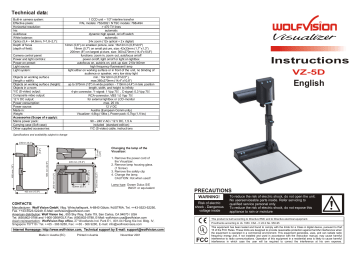 WolfVision VZ-5D User Manual | Manualzz
