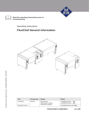 MKN FlexiChef Operating Instructions Manual | Manualzz