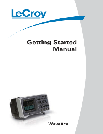LeCroy WaveAce WA212 Getting Started Manual | Manualzz