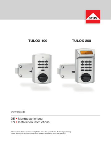 Stuv TULOX 100 Installation Instructions Manual | Manualzz