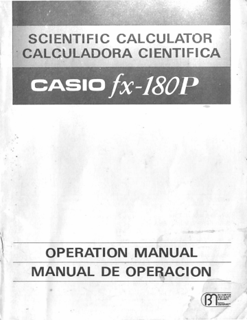 Casio fx-180P Manual De Operación | Manualzz