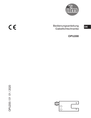 IFM OPU200 Photoelectric fork sensor Bedienungsanleitung | Manualzz