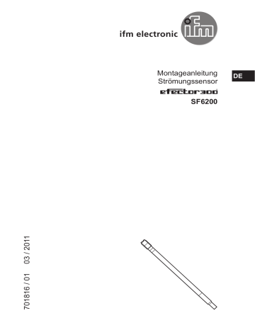 IFM SF6200 Flow sensor for connection to an evaluation unit ...