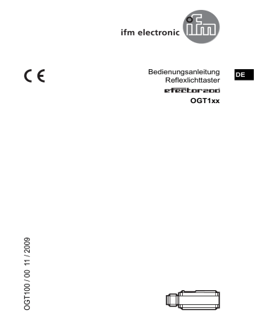 IFM OGT100 Diffuse reflection sensor Bedienungsanleitung | Manualzz