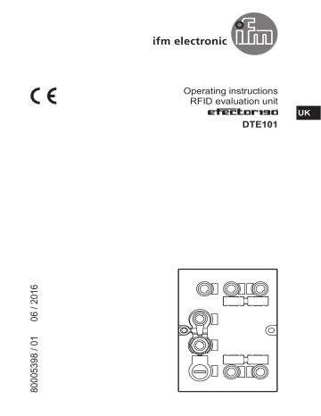 IFM DTE101 RFID evaluation unit LF/HF Operating Instructions | Manualzz