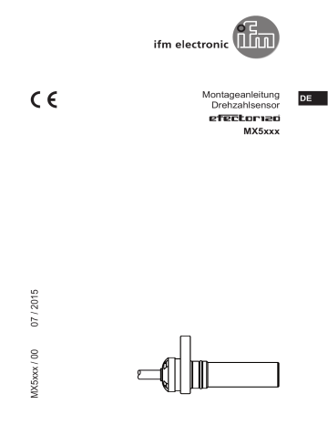 IFM MX5050 Rotational speed sensor Installationsanleitung | Manualzz