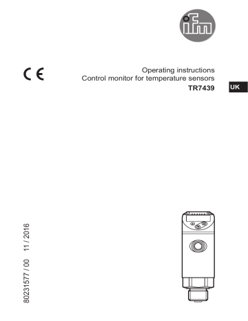 IFM TR7439 Evaluation unit Operating Instructions | Manualzz