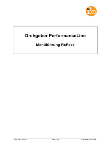 IFM RUP500 Incremental encoder Bedienungsanleitung | Manualzz