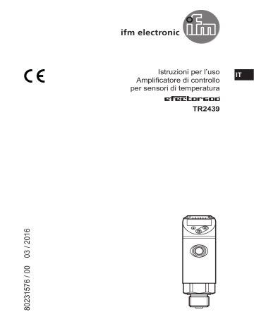 IFM TR2439 Evaluation unit Istruzioni per l'uso | Manualzz