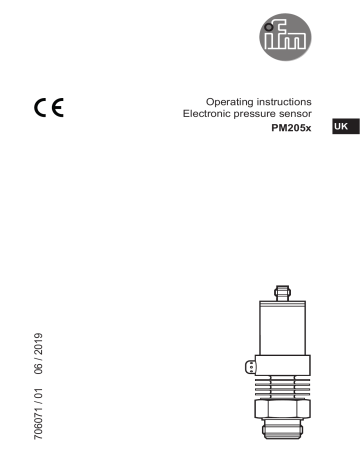 IFM PM2056 Flush pressure transmitter Operating Instructions | Manualzz