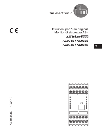IFM AC004S AS-Interface safety monitor Istruzioni per l'uso | Manualzz