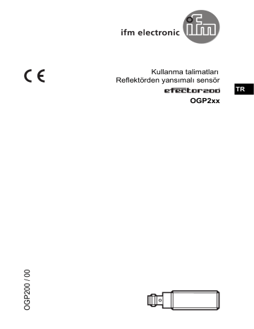 IFM OGP201 Retro-reflective sensor Kullanma talimatları | Manualzz