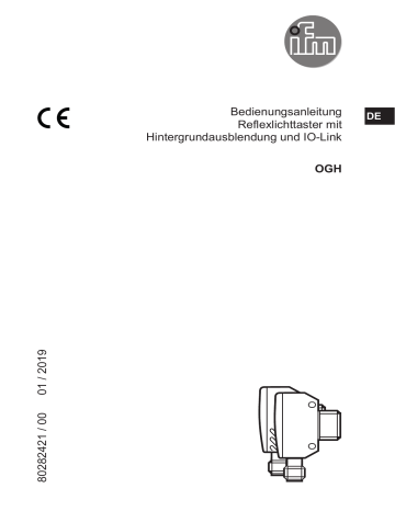 IFM OGH580 Diffuse reflection sensor Bedienungsanleitung | Manualzz