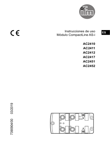 IFM AC2411 AS-Interface CompactLine module Instrucciones de operación ...