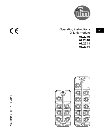 IFM AL2340 IO-Link input module Operating Instructions | Manualzz
