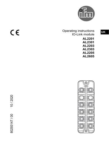 IFM AL2301 IO-Link input/output module Operating Instructions | Manualzz