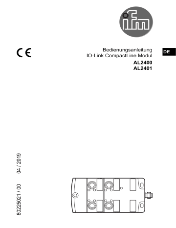 IFM AL2401 IO-Link CompactLine module Bedienungsanleitung | Manualzz