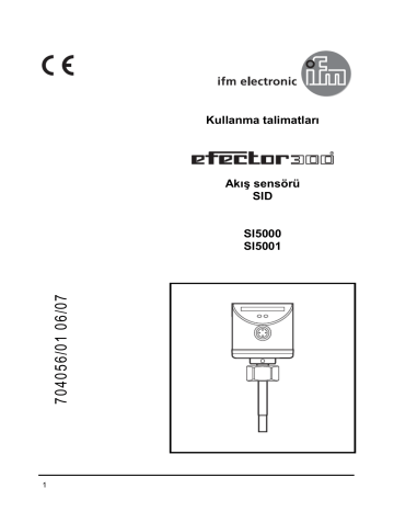 IFM SI5001 Flow monitor Kullanma talimatları | Manualzz