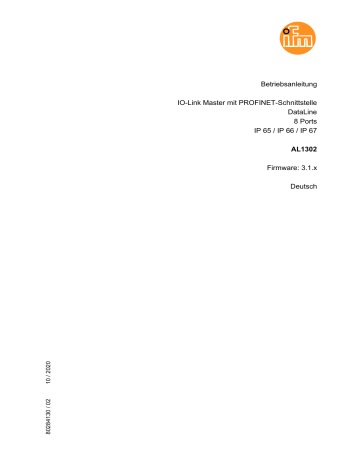 IFM AL1302 IO-Link master Bedienungsanleitung | Manualzz