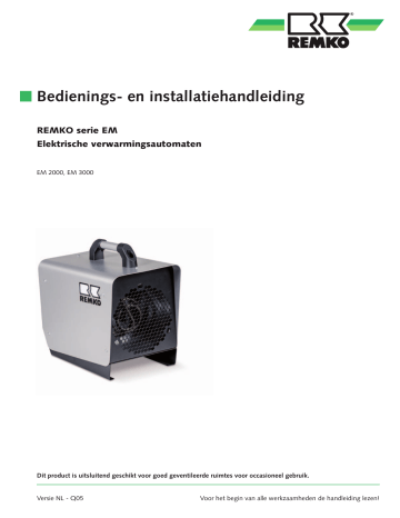 Remko EM2000 Handleiding | Manualzz