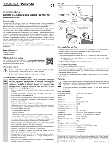 Basetech BT-1616189 Classic BS-WC-01 Webcam 640 x 480 p Clip mount ...