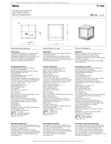 Bega 77 764 K4 Light design element Instructions for use | Manualzz