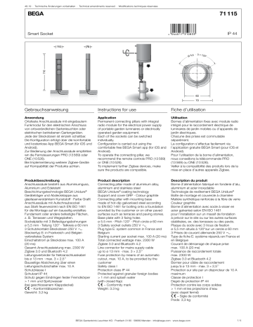 Bega 71 115 Smart Socket Instructions for use | Manualzz