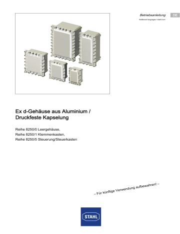 Stahl 8250 Operating instructions | Manualzz