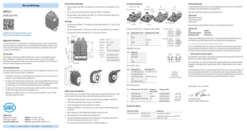 Siko AG03/1 Actuator Quick Start Guide | Manualzz