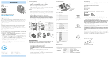 Siko AG25 Fieldbus/IE Actuator Quick Start Guide | Manualzz