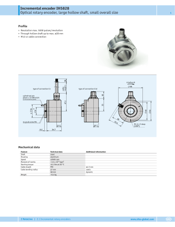 Siko IH5828 Incremental encoder Data Sheet | Manualzz