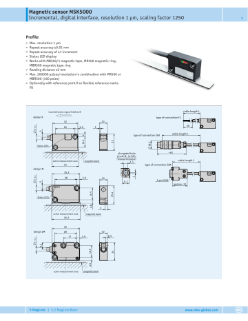 Siko MSK5000 Magnetic sensor Data Sheet | Manualzz