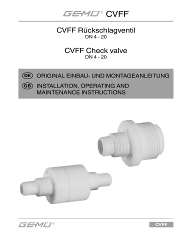 Gemu CV Check valve Operating Instructions | Manualzz
