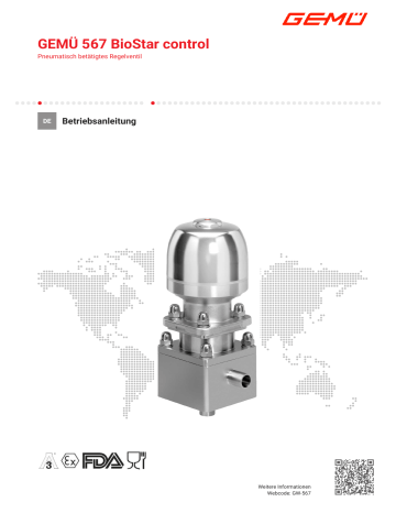 Gemu 567 BioStar control Aseptic control valve for low flow rates ...