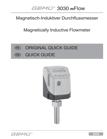 Gemu 3030 mFlow Magnetically inductive flowmeter Quick guide | Manualzz