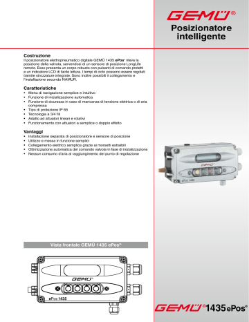 Gemu 1435 ePos Intelligent electro-pneumatic positioner Scheda dati ...
