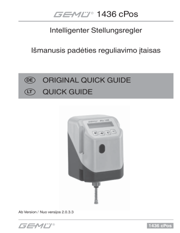 Gemu 1436 cPos Intelligent positioner and integrated process controller ...