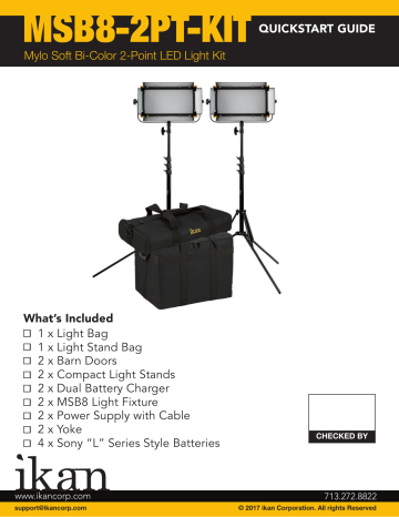 Ikan MSB8-2PT-KIT Light Quick Start Guide | Manualzz
