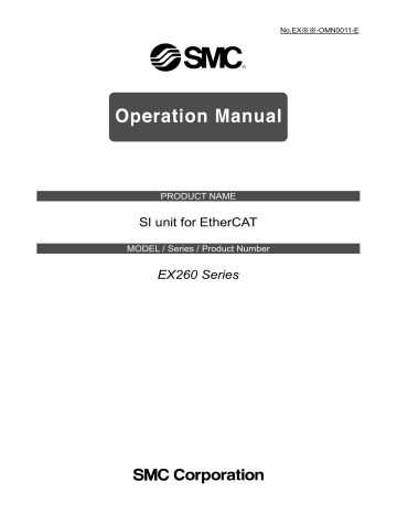 SMC EX260-SEC1/2/3/4 SI Unit EtherCAT Quick Guide | Manualzz