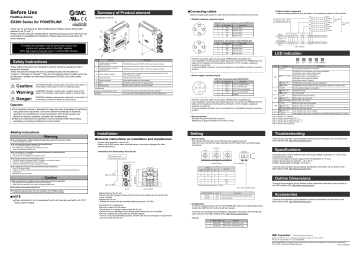 SMC EX260-SPL3 SI Unit Ethernet POWERLINK Quick Guide | Manualzz